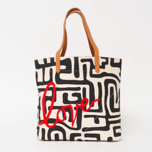 Ubuntu | Bags | Euc Ubuntu Life Goto Tote Black Kuba With Beaded Red ...